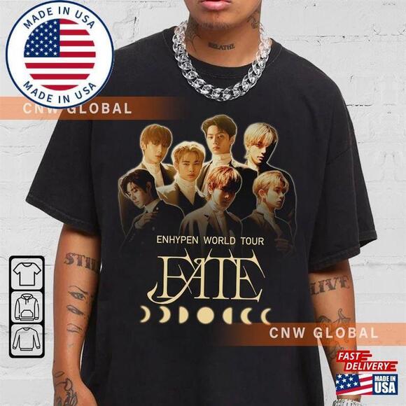 Shirts | Enhypen Kpop Shirt World Tour Fate Tee V3 Dark Blood Engene ...